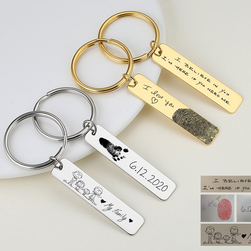 Handprint Keychain - Etsy