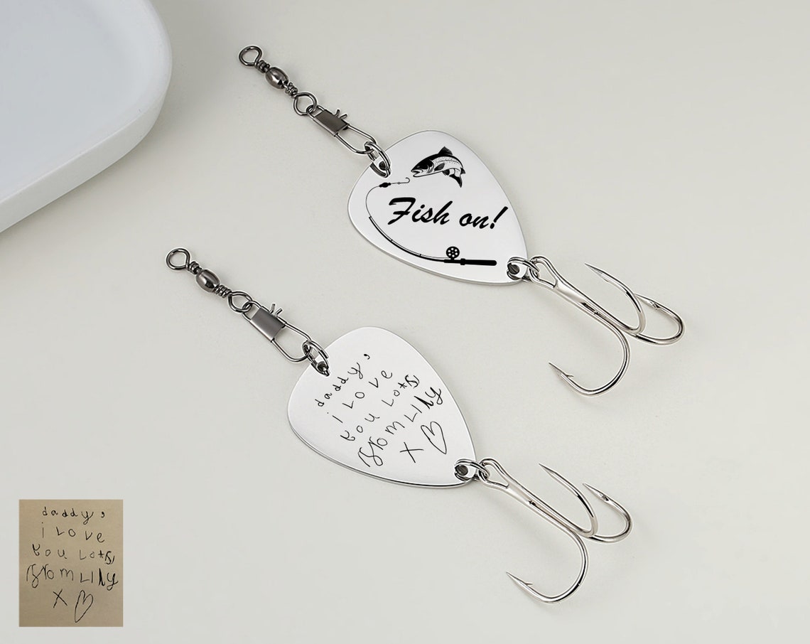 Handmade Stamped Fishing Lure Personalised Laser Engraved - Etsy