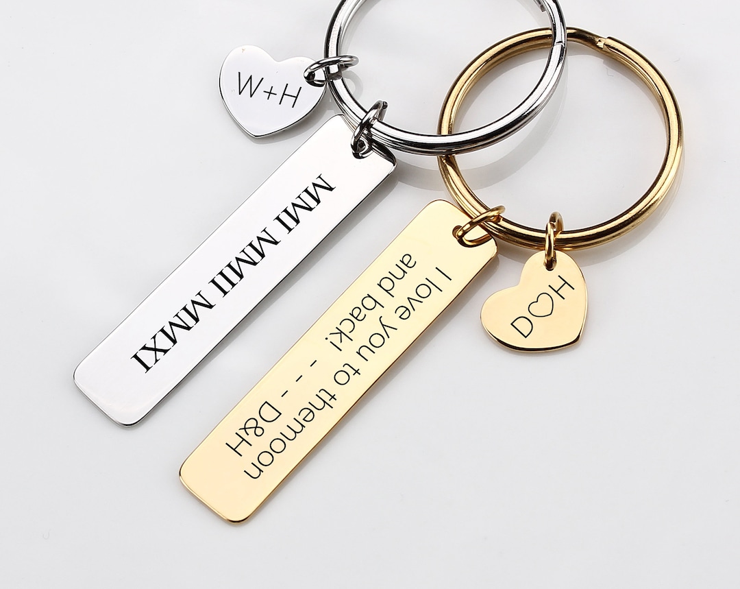 Personalized Roman Numeral Keychain, Personalized Keyring, Gift for Him ...