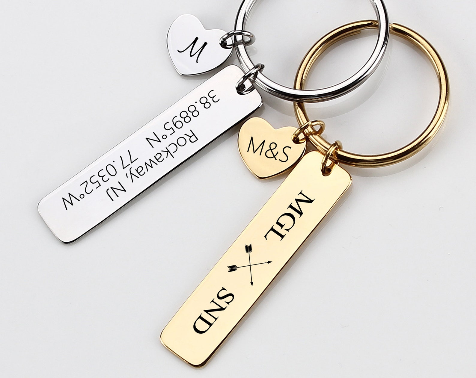 Custom Keychain Engraved Keychain Personalized Keychain | Etsy