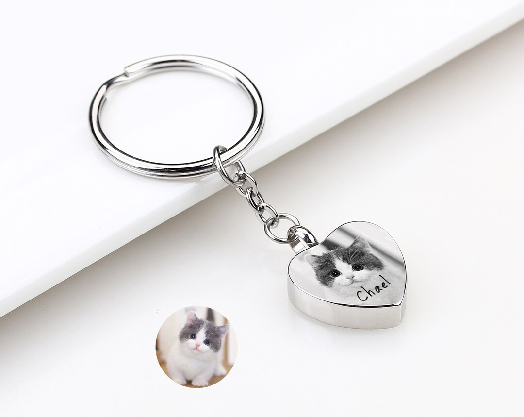 Dog Ashes Keychain Gifts for Pets Urn Memorial Keyring Heart Cremation ...