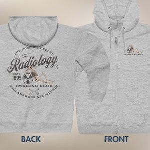 Radiology Jacket Xray Tech Jacket Radiologic Technologist Zip up Hoodie ...
