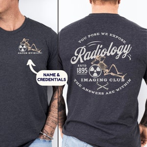 Personalized Rad Tech Shirt Custom Xray Tech Tshirt Radiology T-shirt ...
