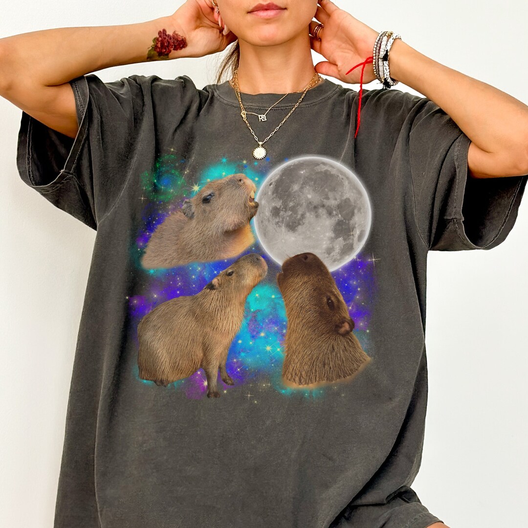 Capybara Lover Gift Funny Capybara Shirt Genz Meme Tshirt Weirdcore ...