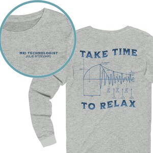 MRI Shirt Personalized MRI Gift MRI Tech Long Sleeve T Shirt Mri ...