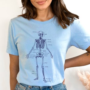 Anatomy Skeletal System T-shirt: Pre-med Student, Dark Academia Gift - Etsy