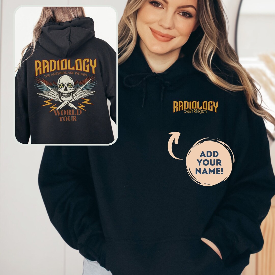 Radiology Hoodie PERSONALIZED Xray Tech Hoodie Radiology Sweatshirt X ...