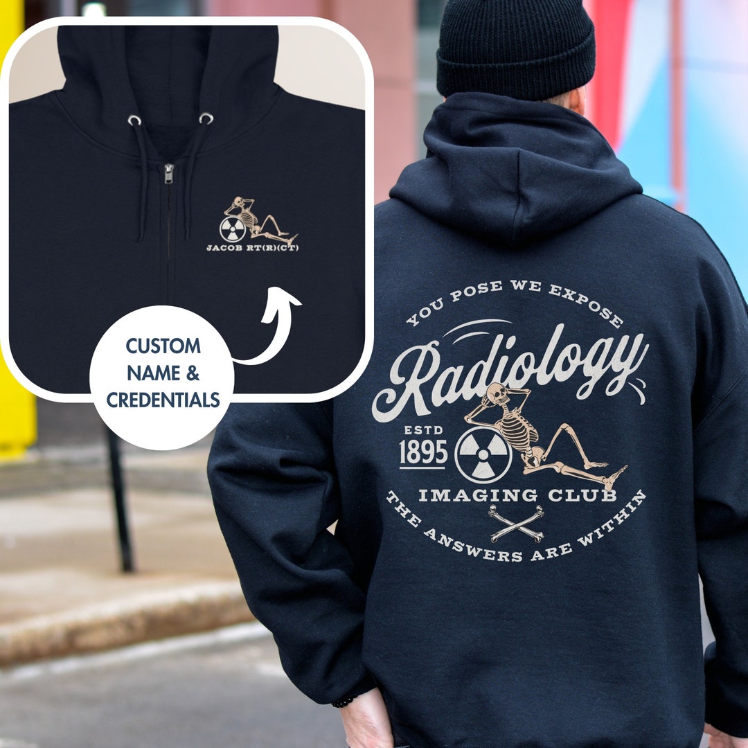 Radiology Jacket Xray Tech Jacket Radiologic Technologist Zip up Hoodie ...