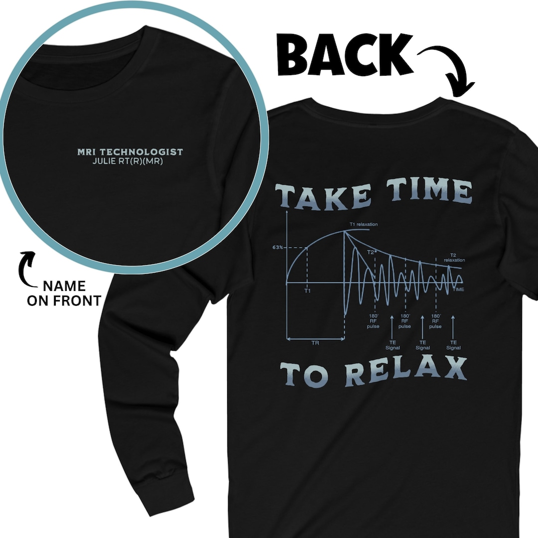 MRI Shirt Personalized MRI Gift MRI Tech Long Sleeve T Shirt Mri ...