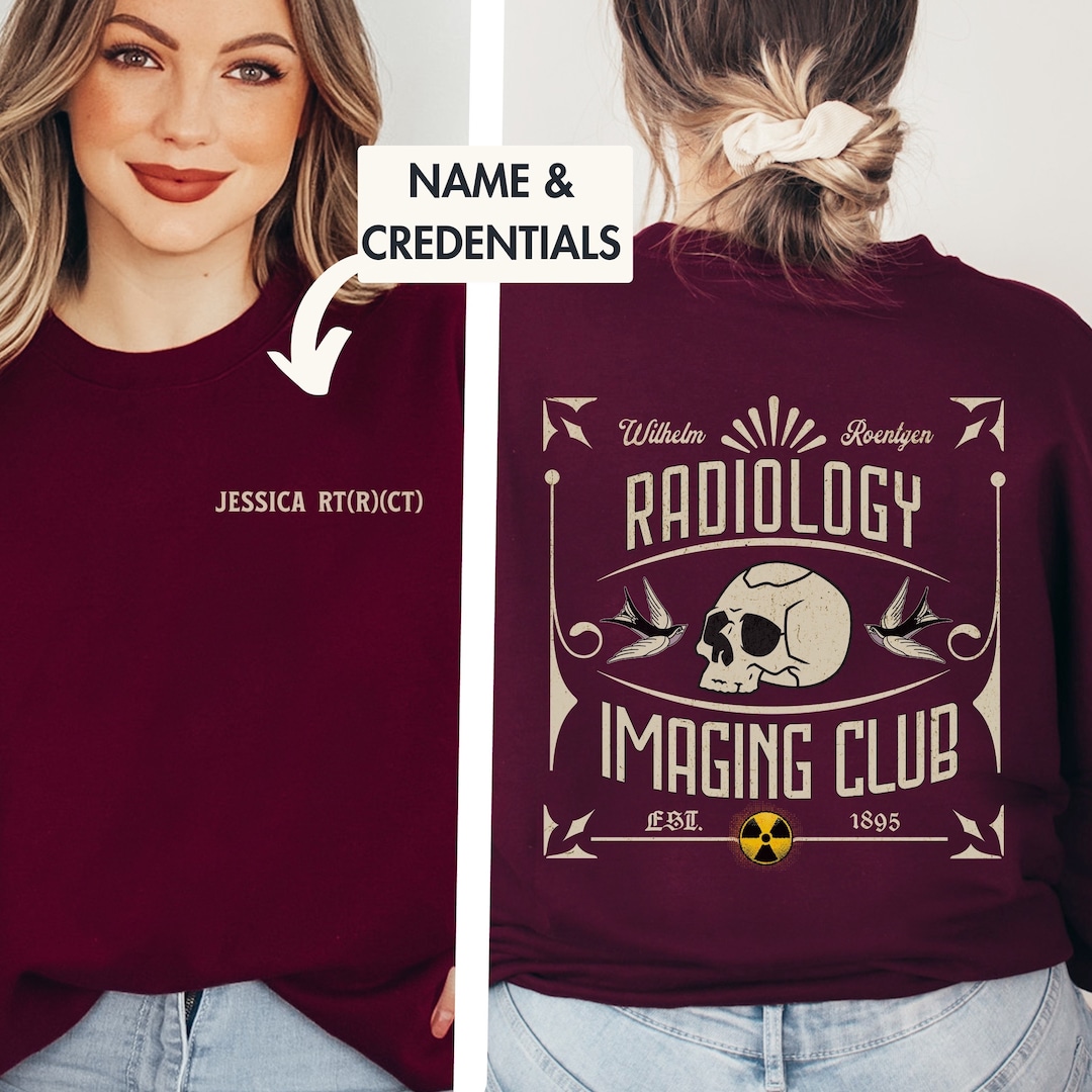 Personalized Xray Tech Sweatshirt Xray Sweater CT Tech Shirt Radiology ...