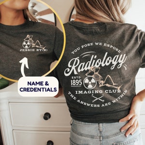 Personalized Rad Tech Shirt Custom Xray Tech Tshirt Radiology T-shirt ...