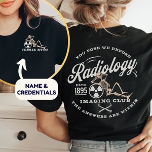 Personalized Rad Tech Shirt Custom Xray Tech Tshirt Radiology T-shirt ...