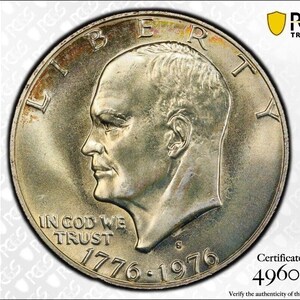 Toned 1976 S MS 67 Silver Eisenhower Ike Dollar PCGS Graded Certified Slab 452 - Etsy