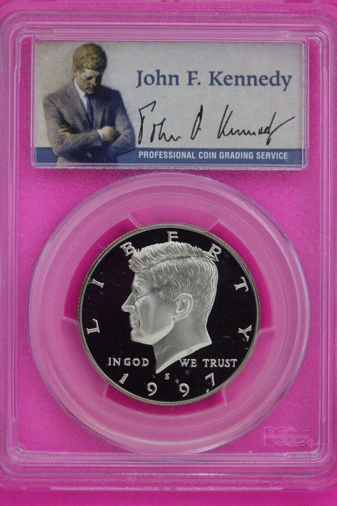 1997 S PR 69 Deep Cameo John Kennedy Clad Half Dollar JFK Label PCGS ...