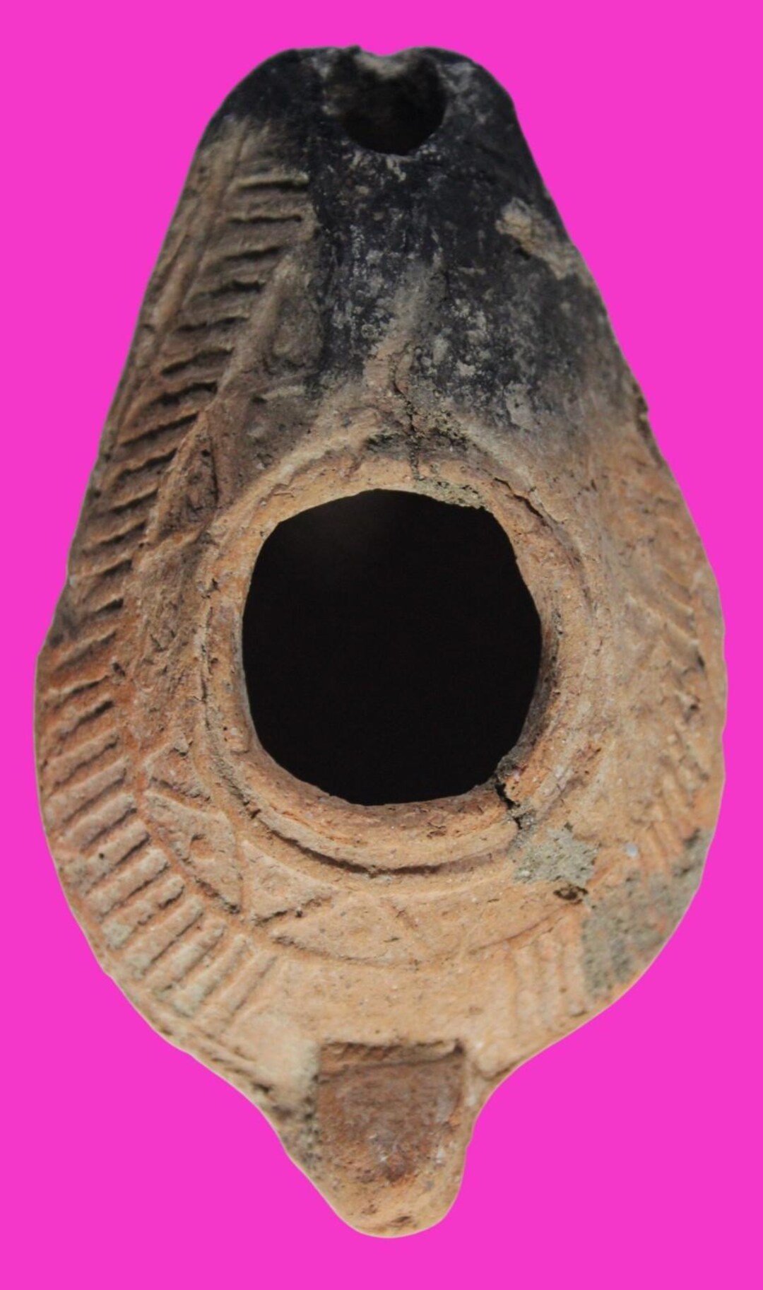 Oil Lamp Holy Land Ancient Artifact Jesus Christ Home Israel 300-600 AD ...