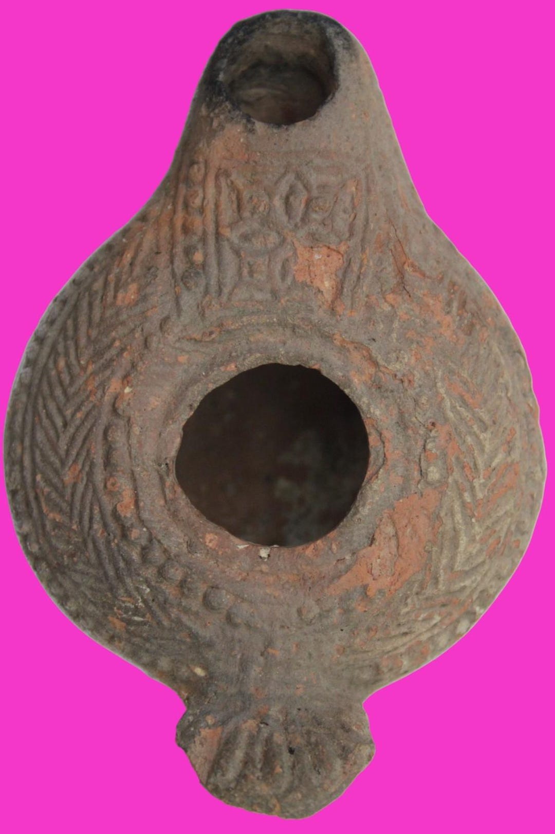 Holy Land Oil Lamp Ancient Artifact Time of the Christians 313-636 AD ...