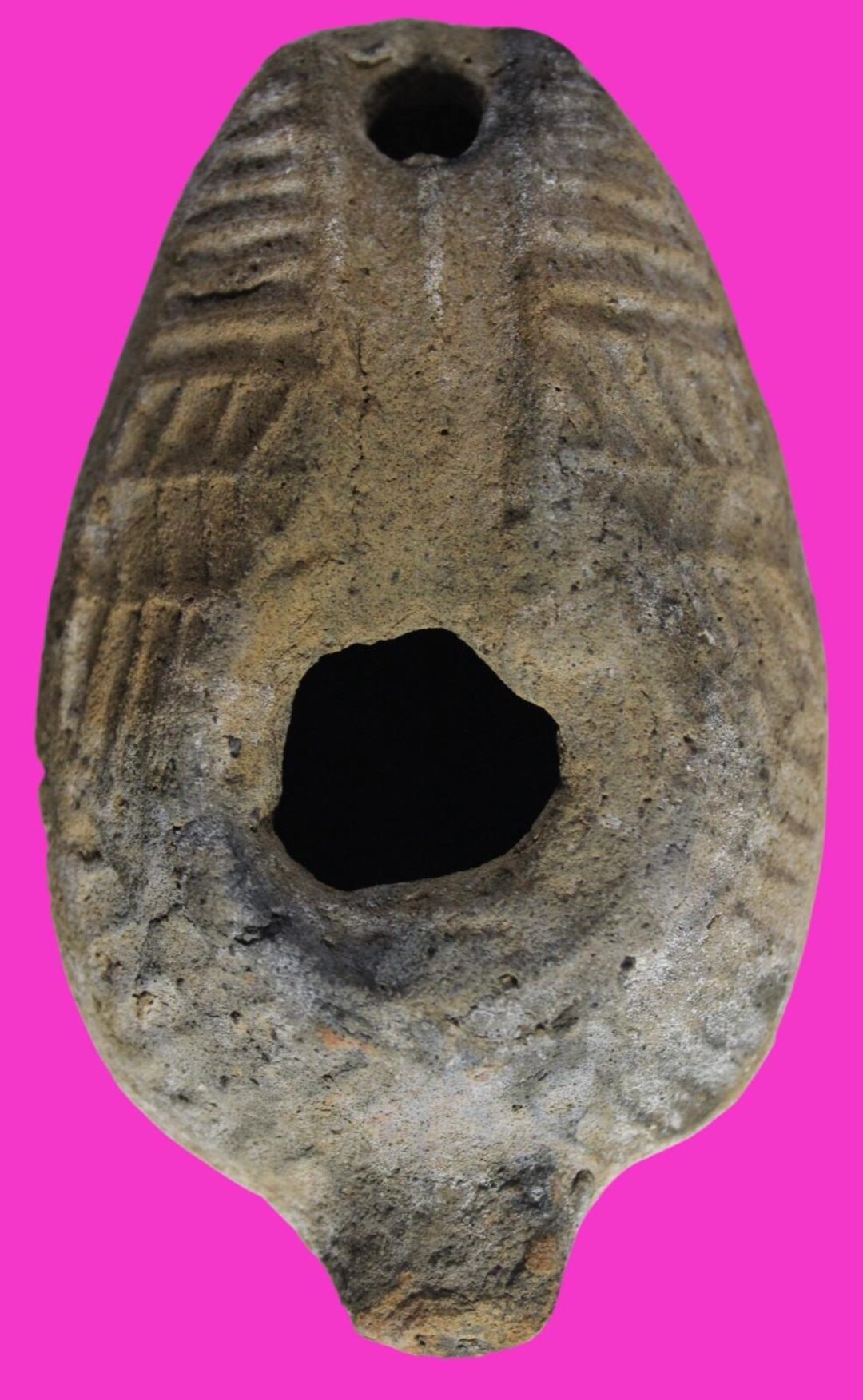 Very Big Ancient Holy Land Oil Lamp Artifact Jesus Christ Home 300-600 ...