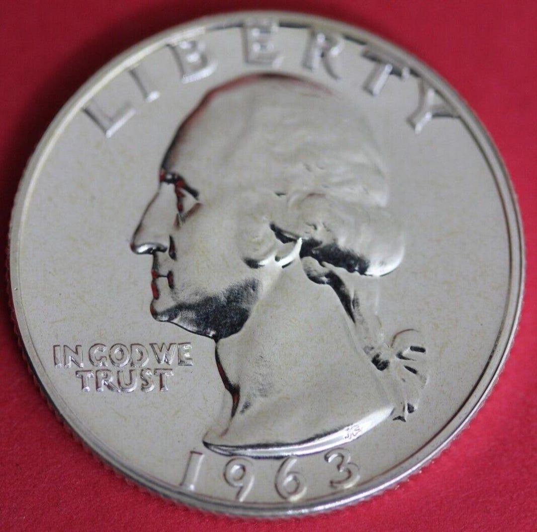 1963 Proof George Washington Quarter Exact Coin Shown 23 Make Offer - Etsy