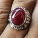 Natural Dark Red Big Ruby Ring in Fine Silver - Etsy