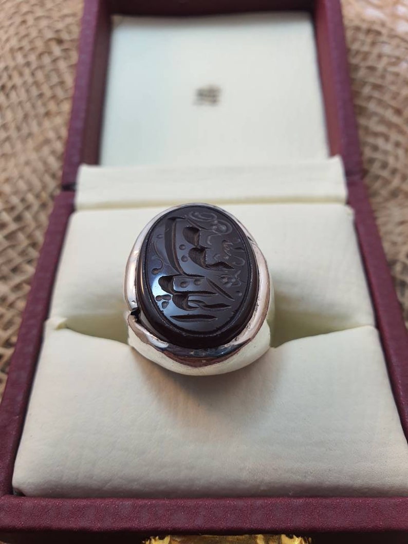 الملک للہ Almulk Lillah Shia Red Real Aqeeq Yemeni Kaadi More | Etsy