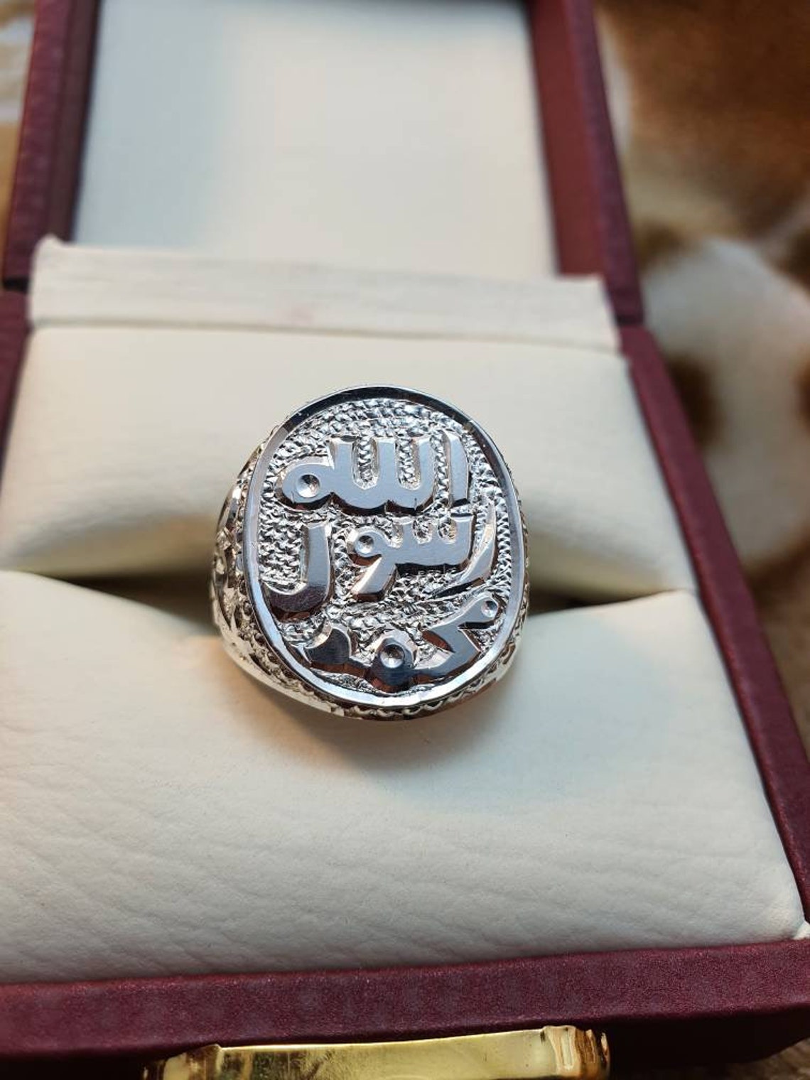 Seal of the Prophet Mohammad Ring SAWW Ring Allah Rasool | Etsy