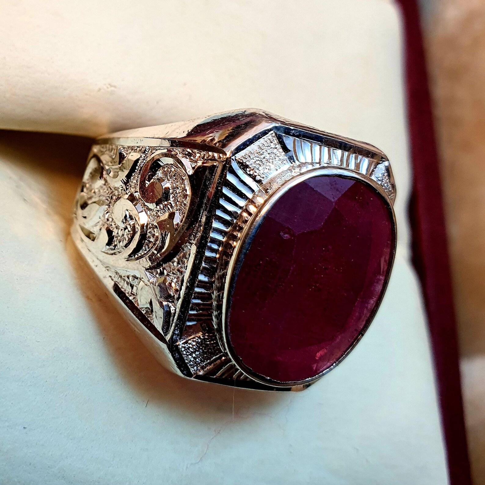 Natural African Ruby Ring Red Pigeon Blood | Etsy