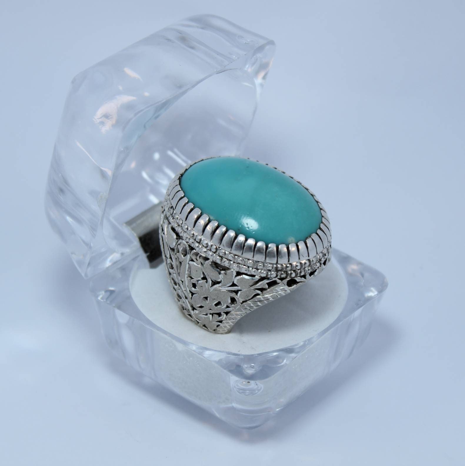 Man ring feroza turquoise best quality Ultra clean and shiny | Etsy