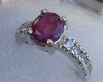 Natural Unheated Untreated Ruby Ring | Etsy
