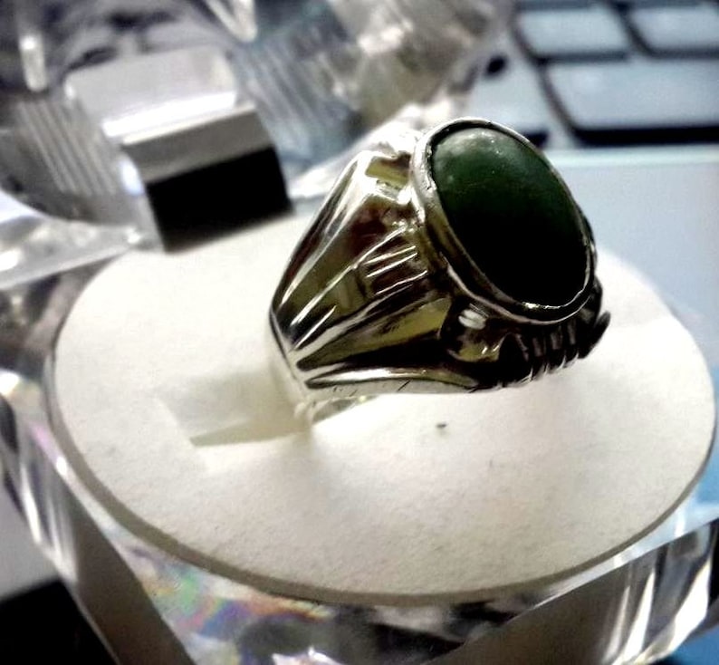 Real Old Sabza of Size 12 (resizable) Ring Stone Totally Handmade ...