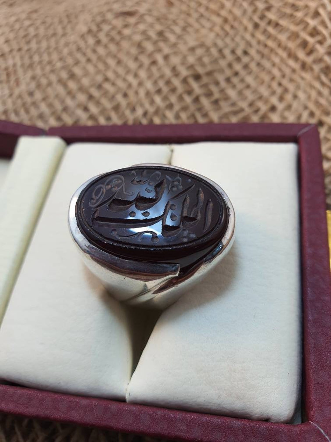 الملک للہ Almulk Lillah Shia Red Real Aqeeq Yemeni Kaadi More | Etsy