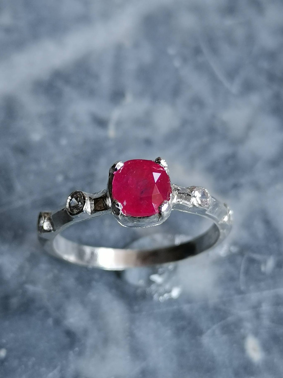 Natural Afghanistan Ruby Ring for Girls Ladies Women Pigeon | Etsy