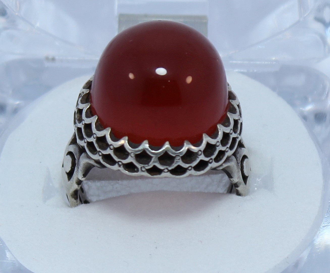 Yemeni Aqeeq Akik Agate Ring Shefat Al Abd Habshi Blood Color | Etsy