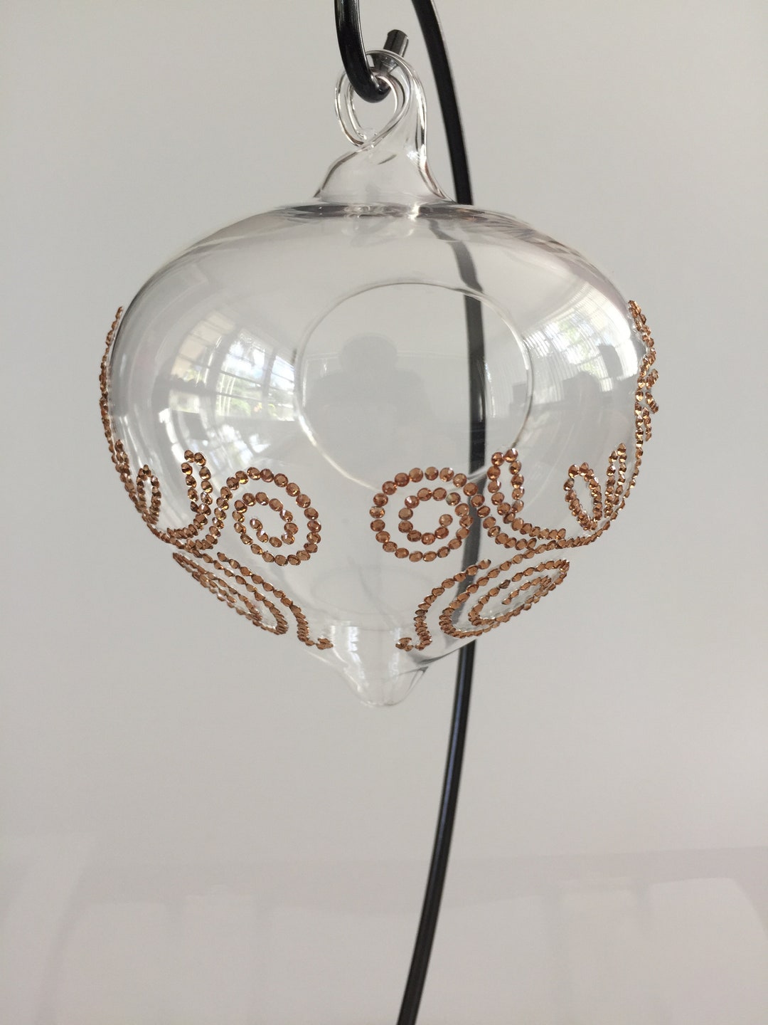 Hanging Glass Terrarium. Sphere is 4 by 3 Inches. the Opening is 2 ...