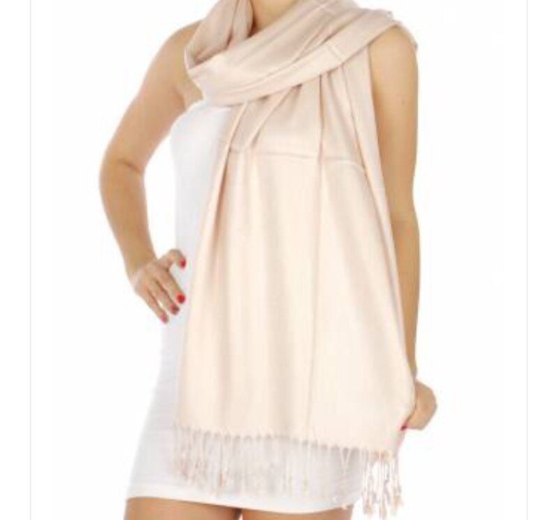 Blush Pashmina Scarf Blush Bridesmaid's Gifts Blush - Etsy