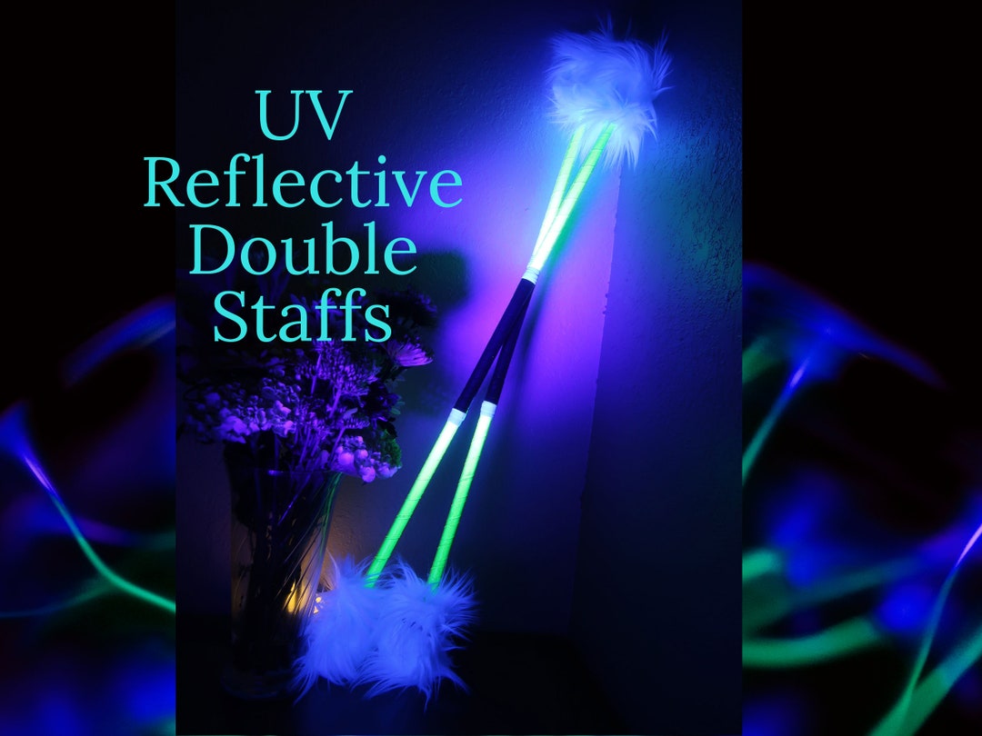 UV Reflective Double Staff Set - Etsy