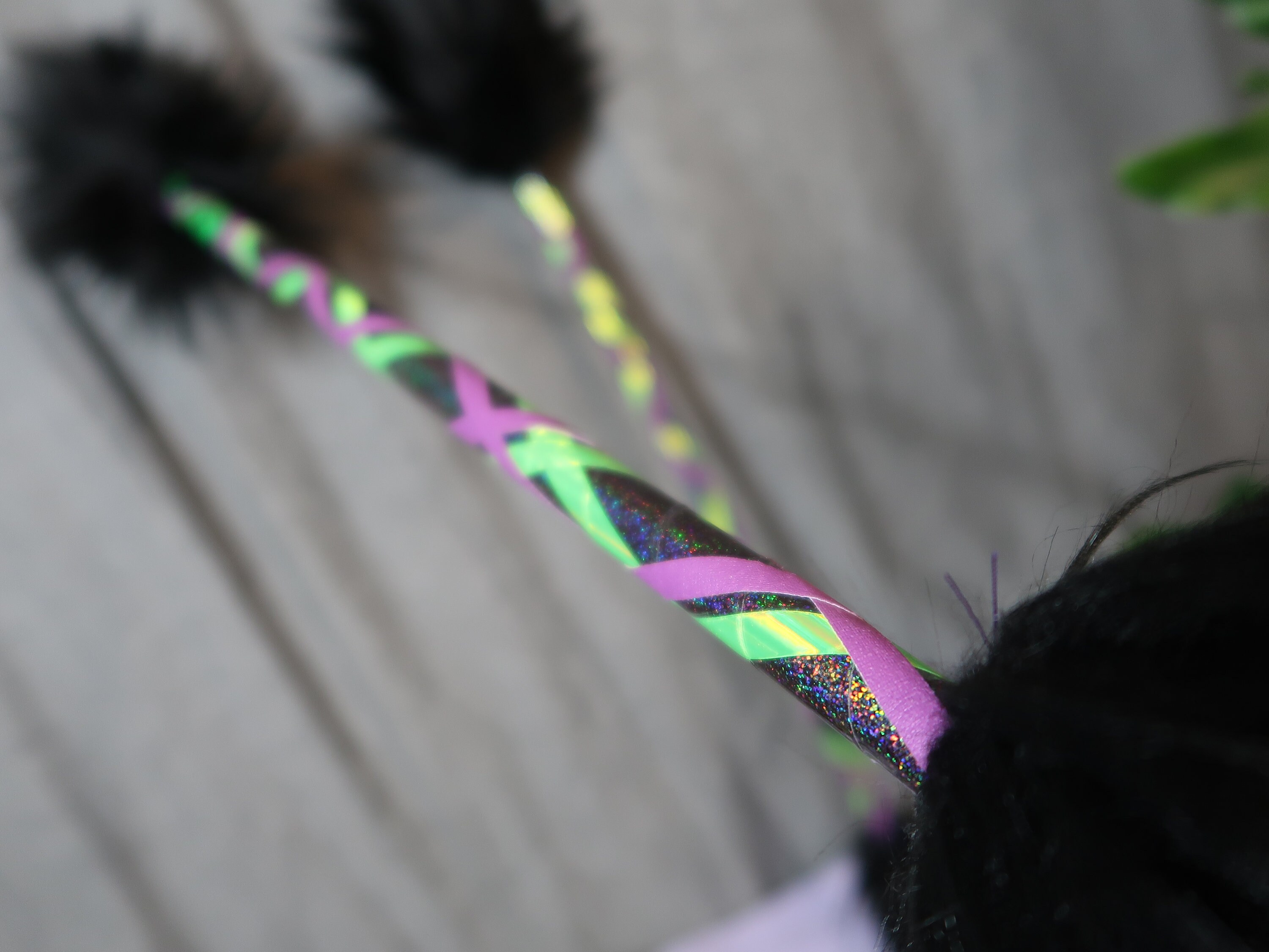 Furry Alien Double Staff Set Alien Flow Props Furry Staffs | Etsy