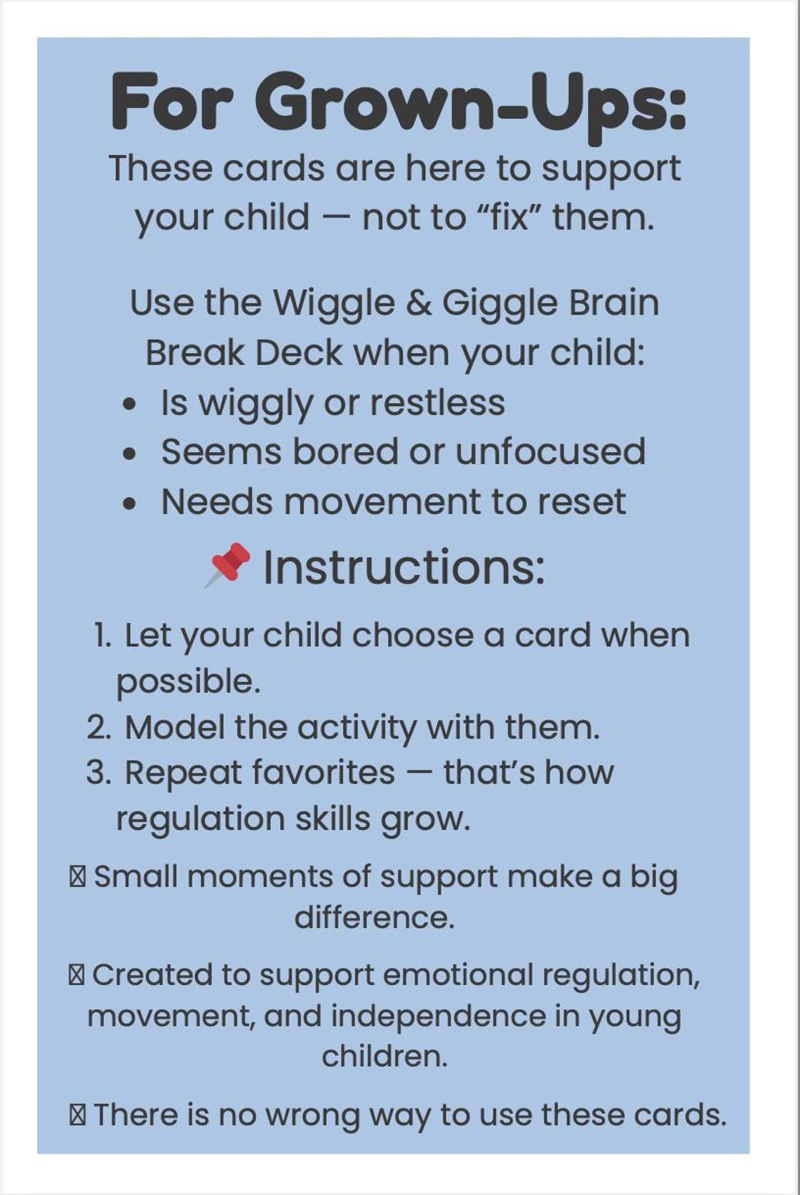 Wiggle & Giggle Brain Break Cards - Etsy