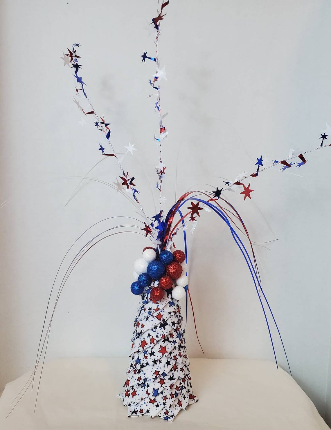 Red White and Blue Patriotic Tree tree | Etsy