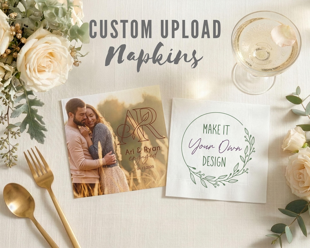 Custom Design Napkins - Personalized Photo Cocktail Napkin - Custom ...