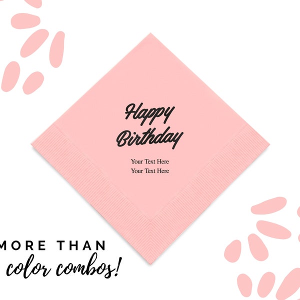 Birthday Napkins - Etsy