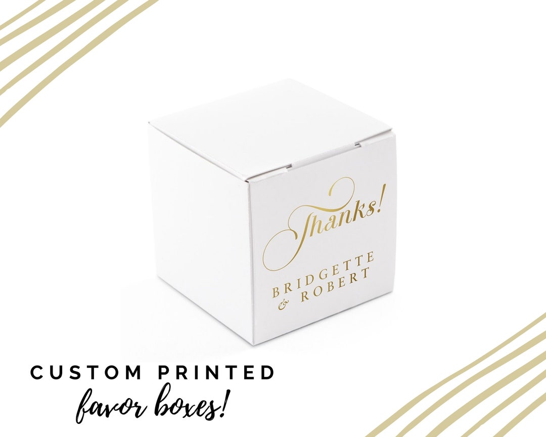 Personalized Thank You Printed Favor Boxes - Thanks - Personalized ...