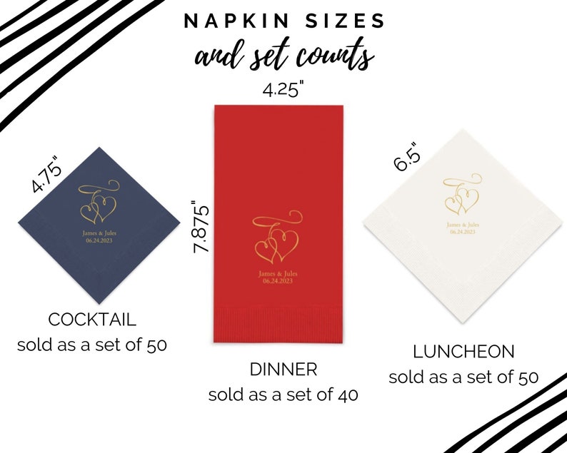 Love Quote Napkins in Set of 50 - Paper Napkin - Custom Printed Napkins ...
