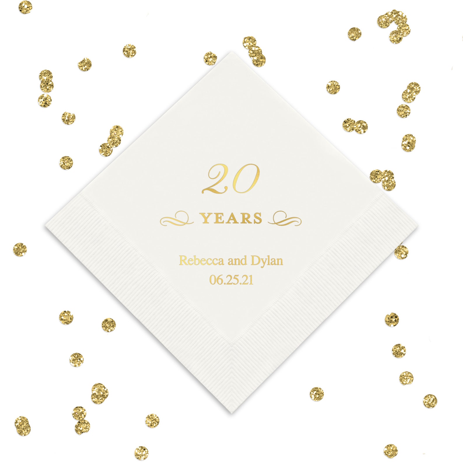 20 Years Design Personalized Napkins - 20th Birthday Party - 20th ...