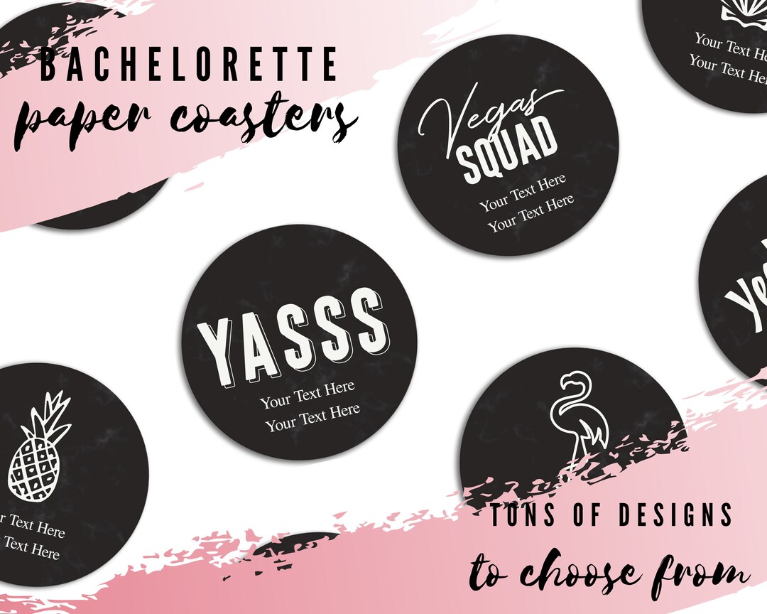 Custom Bachelorette Round Coasters - 36 Designs to Choose From ...