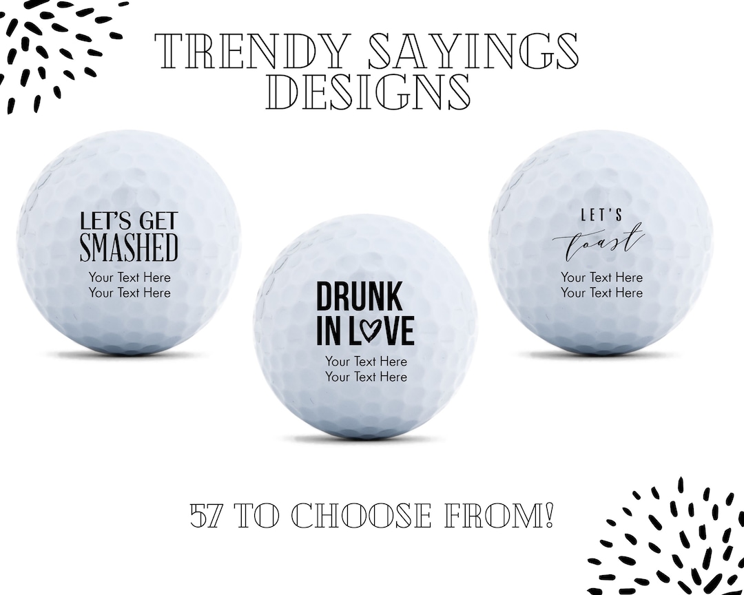 Custom Party Golf Balls - 57 Designs to Pick From - Personalized Golf ...