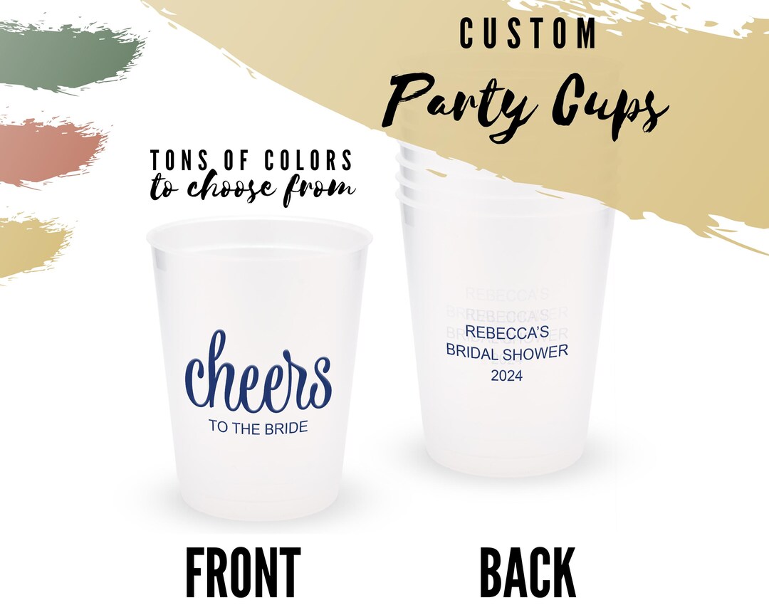 Custom Cheers Set of 8 16oz. Party Cups - Party Favors - Birthday Party ...