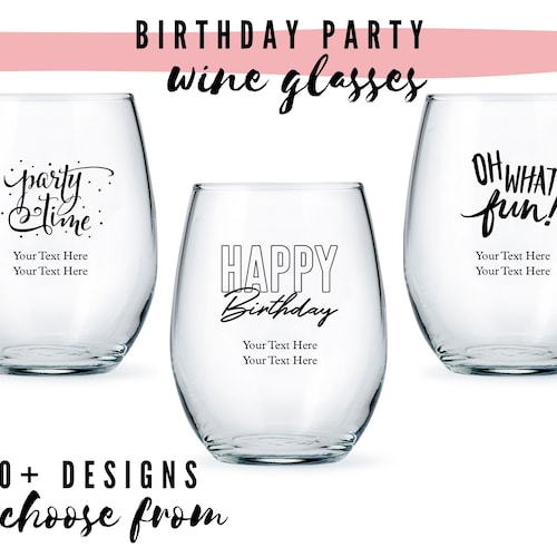Custom Birthday Party Shot Glasses 12 Designs to Choose From - Etsy