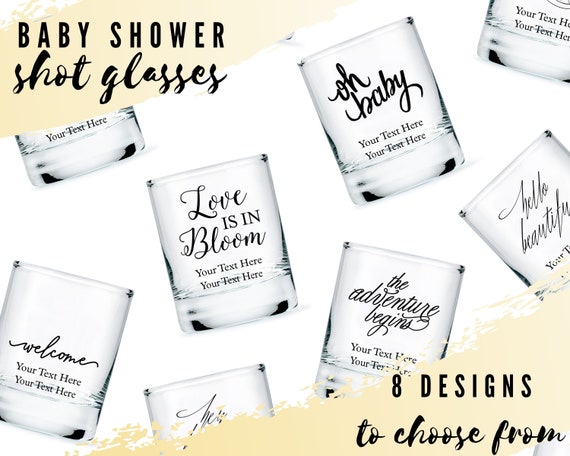 Custom Baby Shower Shot Glasses 8 Designs to Choose From - Etsy