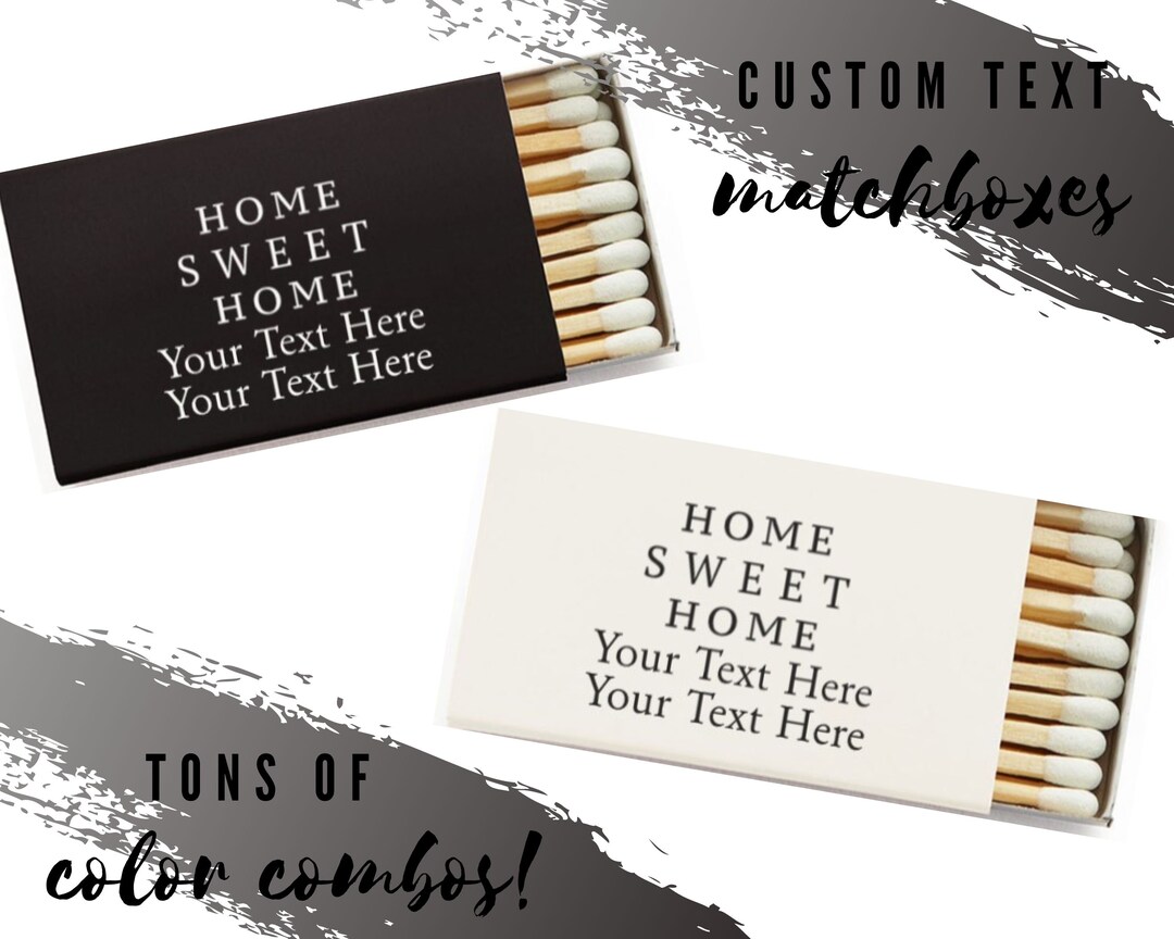 Set of 50 Home Sweet Home Matchboxes - Housewarming - New Home - First ...