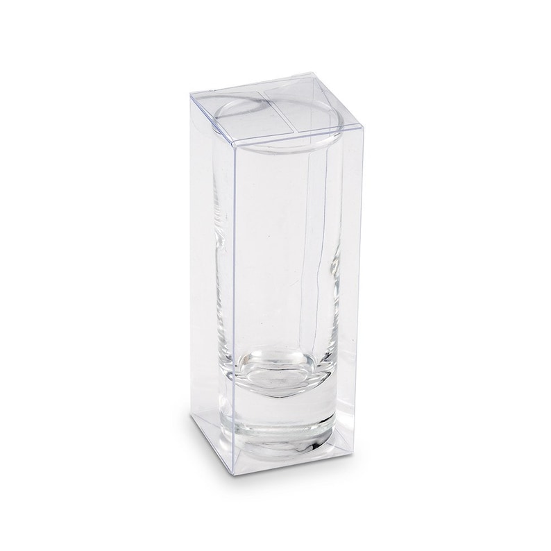 Tall Shot Glass Gift Box - Clear Gift Box - Gift Box for Tall Shot ...